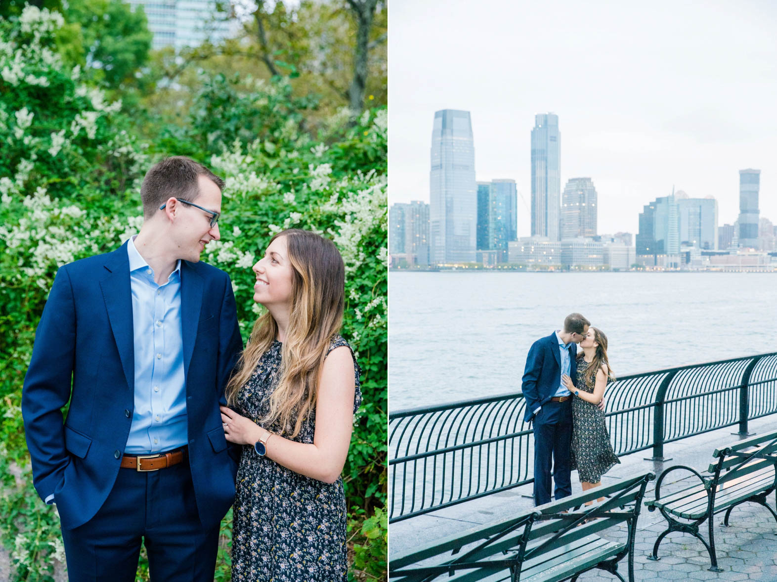 Erin + Benjamin // Downtown Manhattan NYC Engagement Session