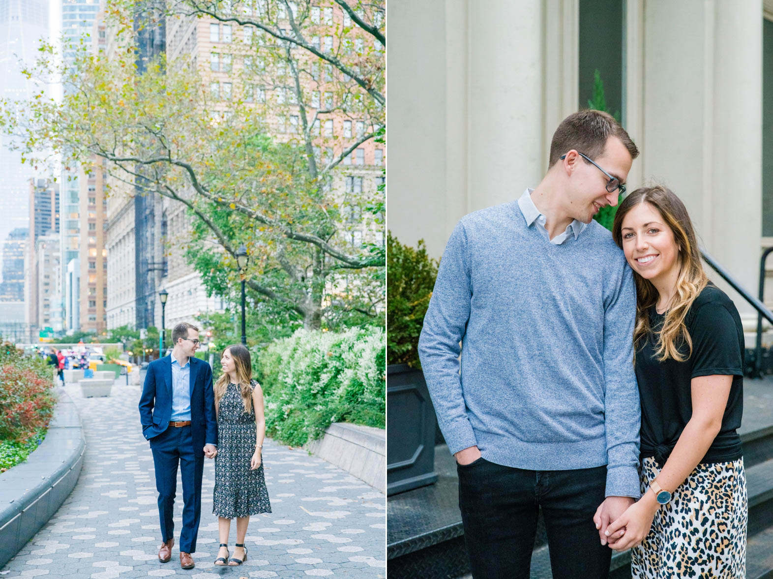 Erin + Benjamin // Downtown Manhattan NYC Engagement Session