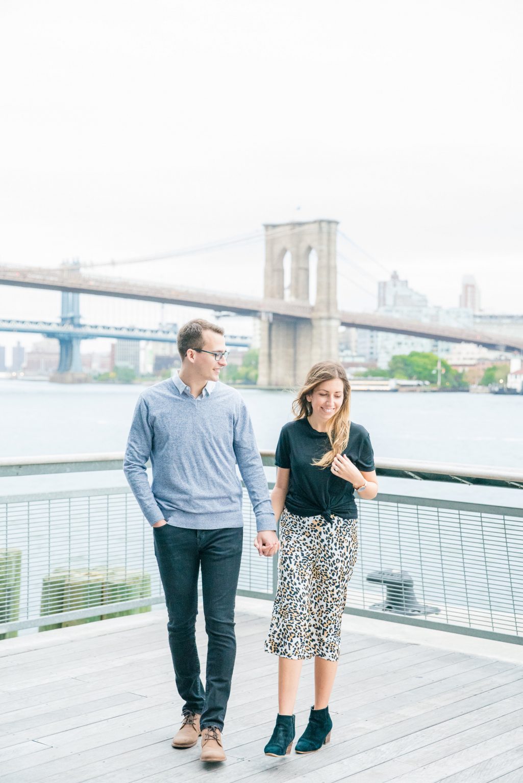 Gloomy Downtown Manhattan NYC Engagement Session // Erin + Benjamin